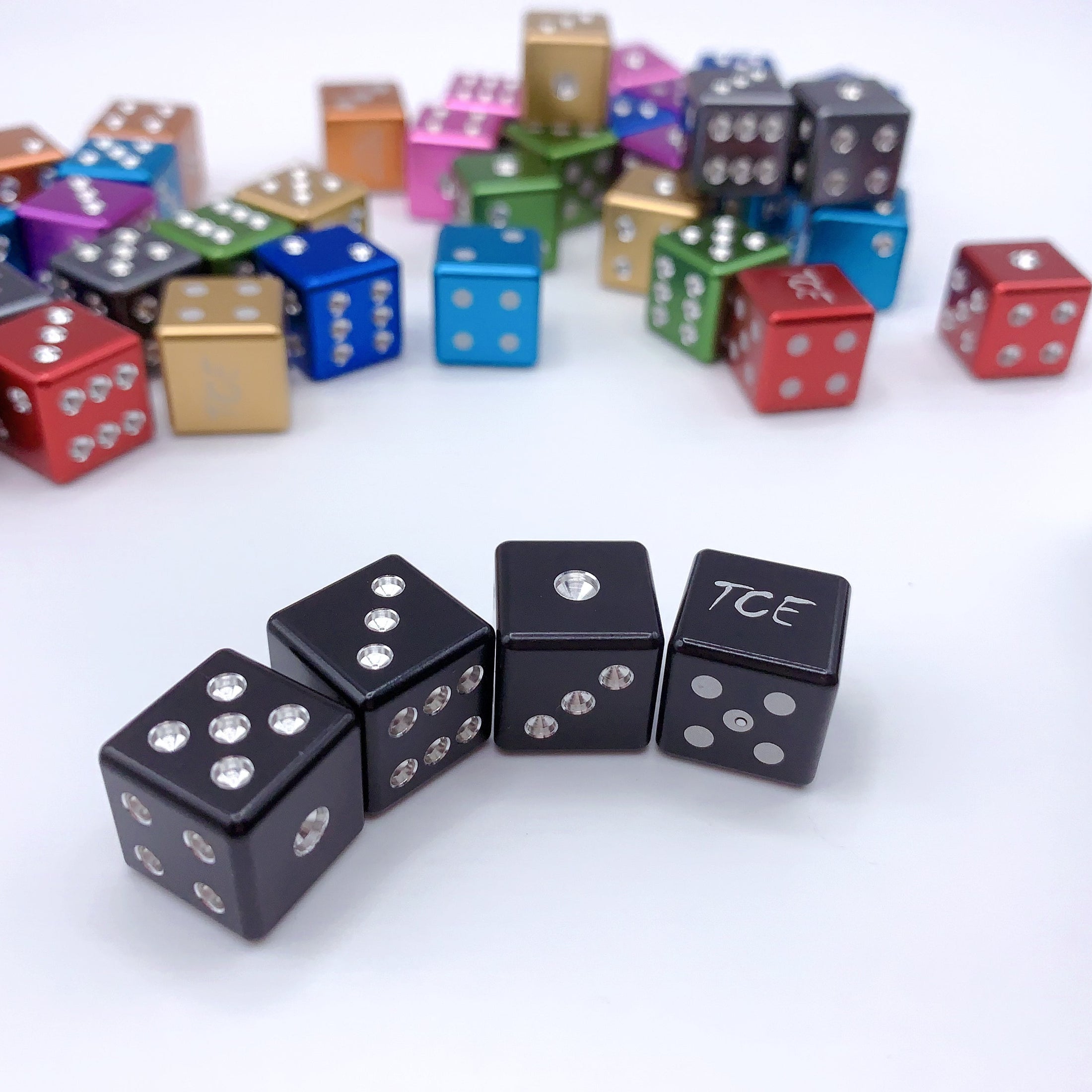 Machine Drilled Aluminum D6 Dice Set Metal Damage Counter Marker Dice ...